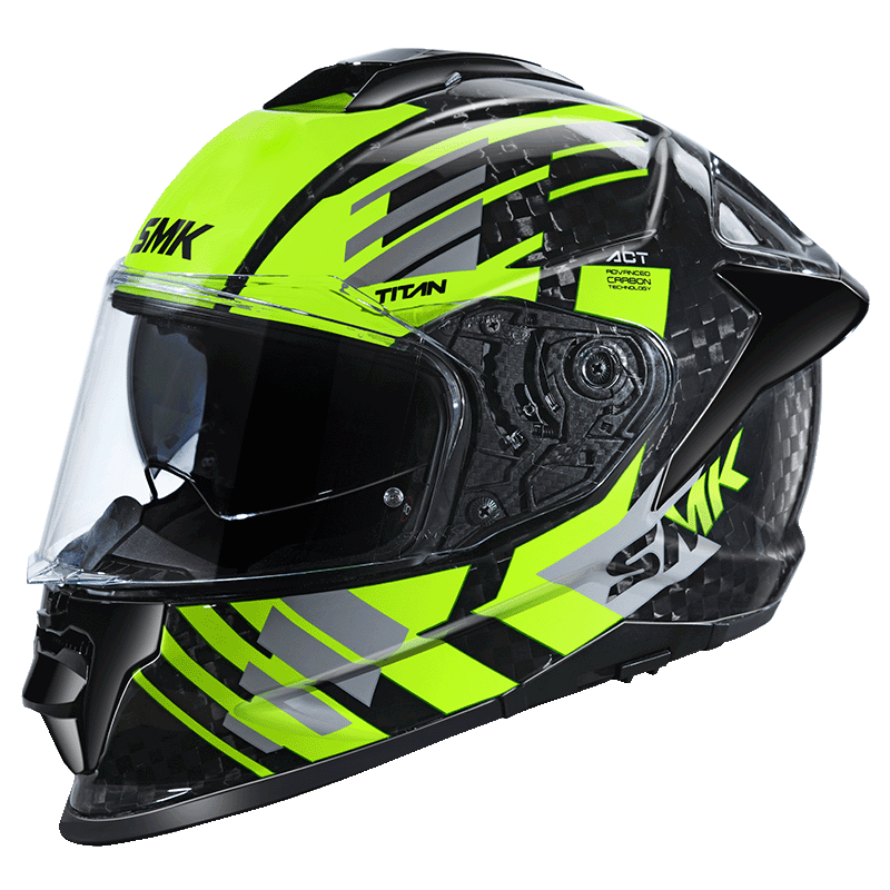 SMK Titan Carbon Full Face Helmet for Men & Women.